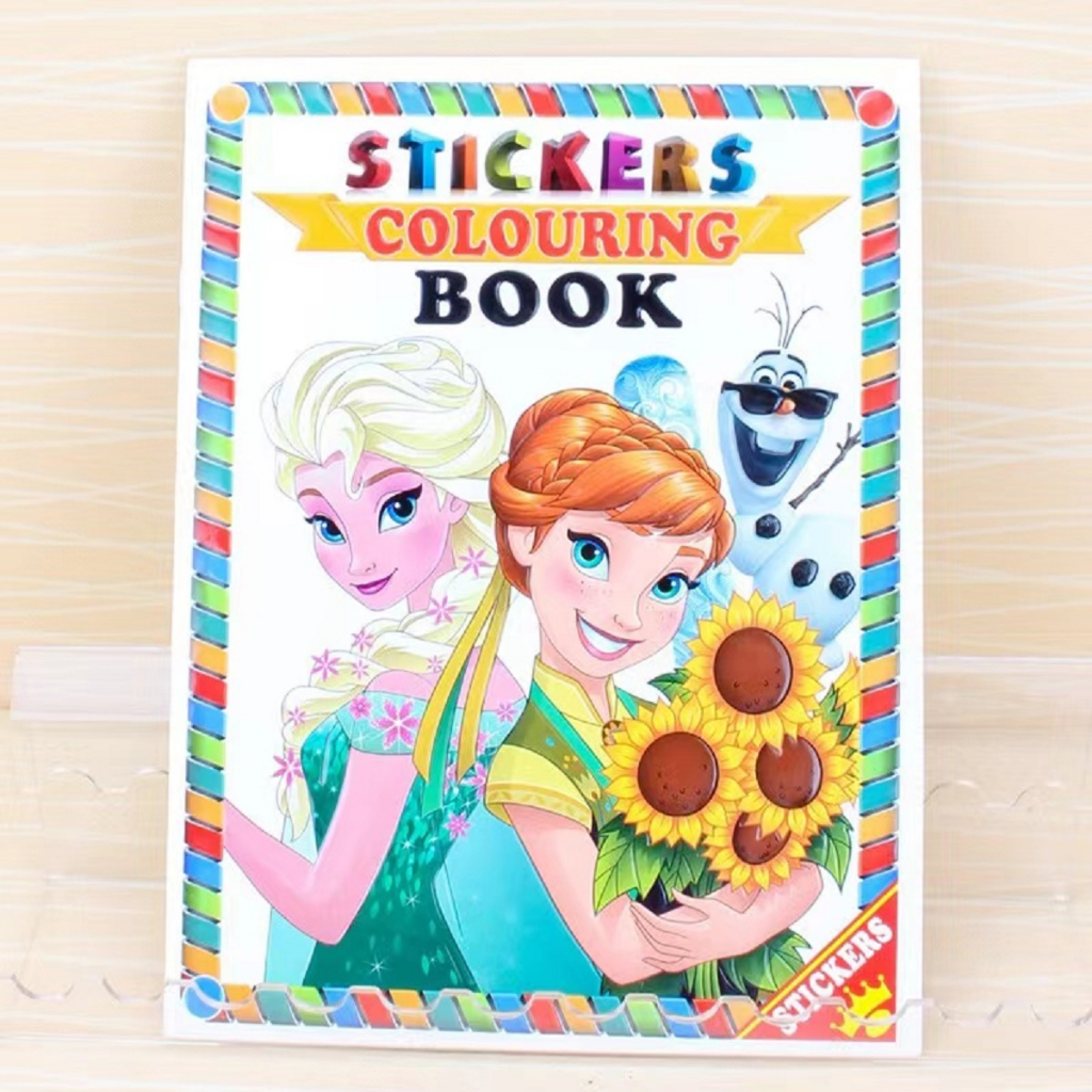 Frozen Sticker & Coloring Book A4 | Buku Mewarna Pelekat Kanak Tadika ...