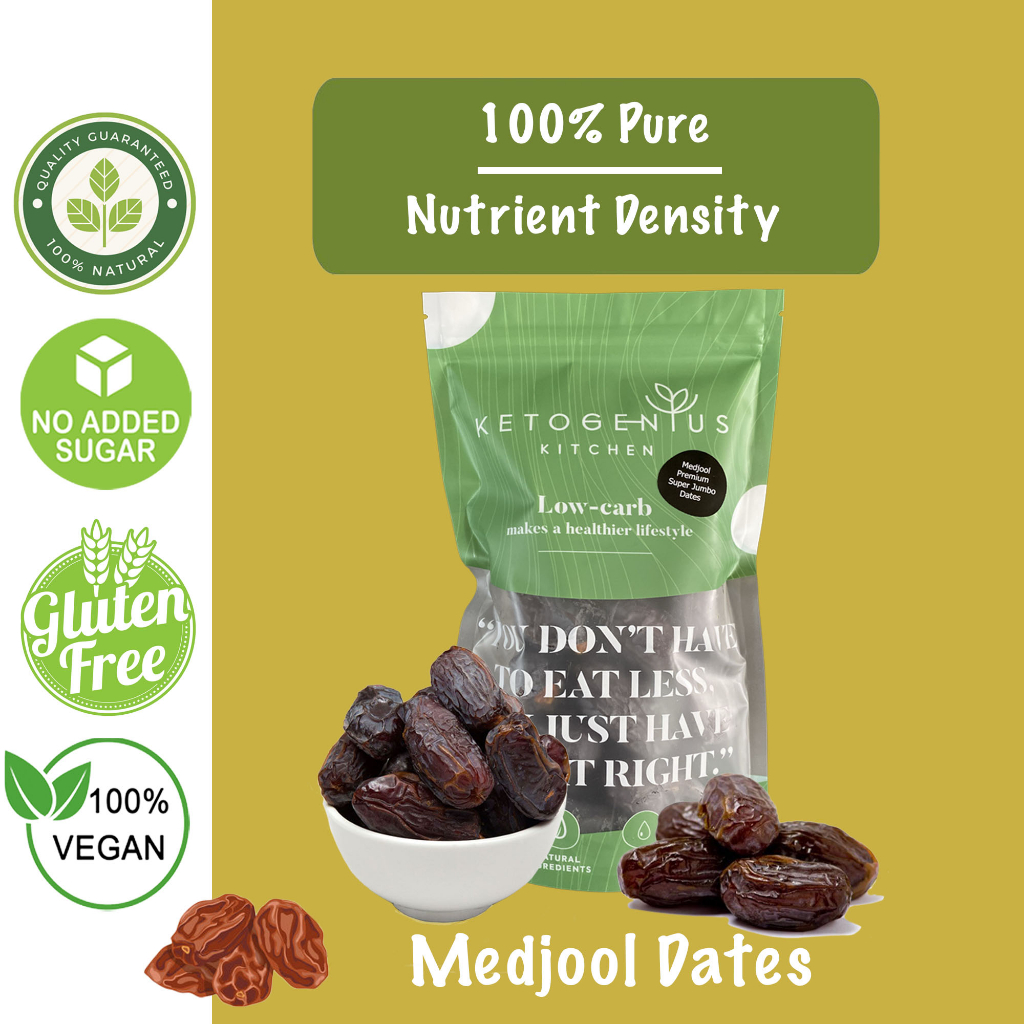 Ketogenius Kitchen Sugar Free Medjool Dates (100g/200g/450g) - No Sugar ...