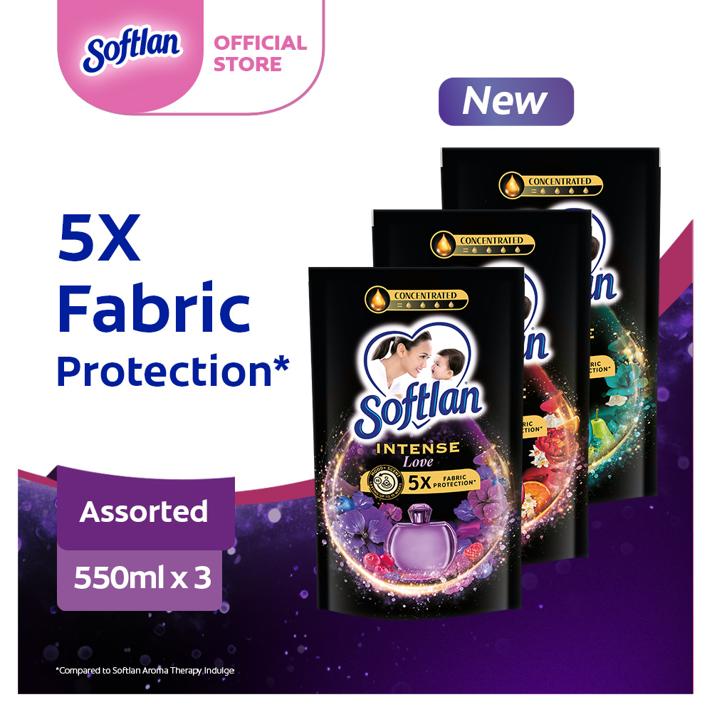 [Bundle of 3] Softlan Intense Perfume Trial Pack 550ml | Shopee Malaysia