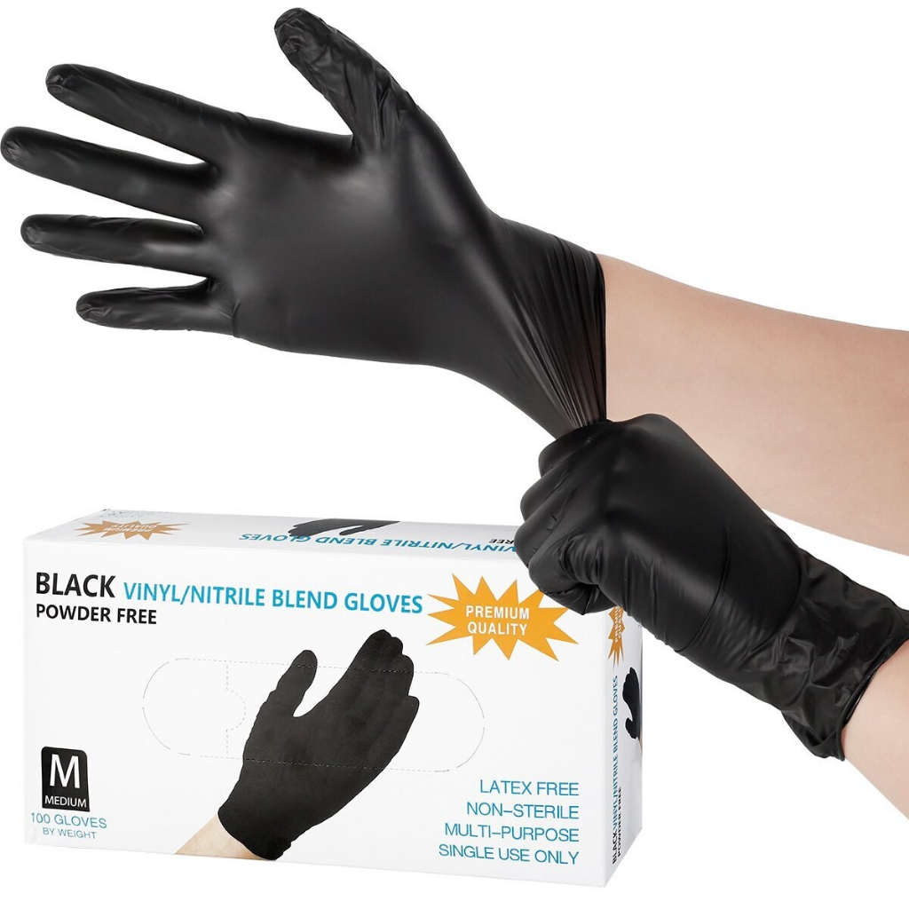 M/L Disposable Latex Free Case Count Bulk Nitrile Vinyl Glove Powder ...