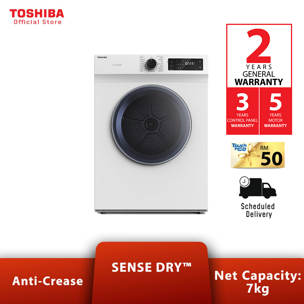 Toshiba TD-H80SEM 7KG SENSEDRY™ Tumble Dryer / Dryer Machine / Clothes ...