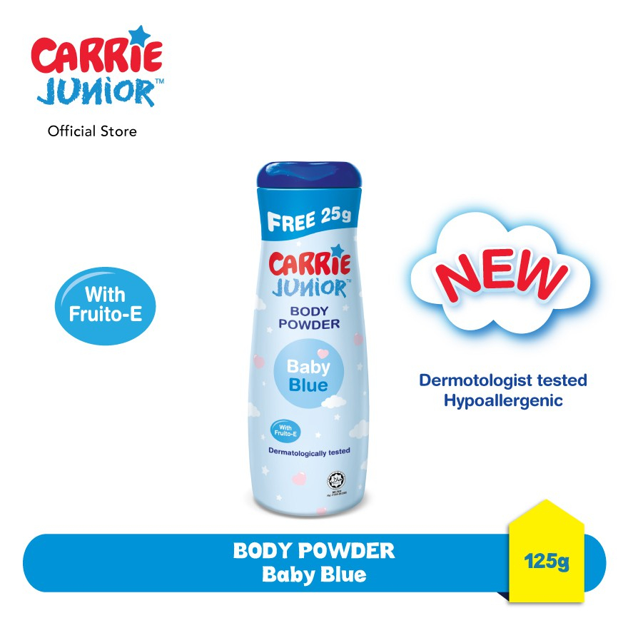 Carrie Junior Body Powder - Baby Blue (125g) | Shopee Malaysia