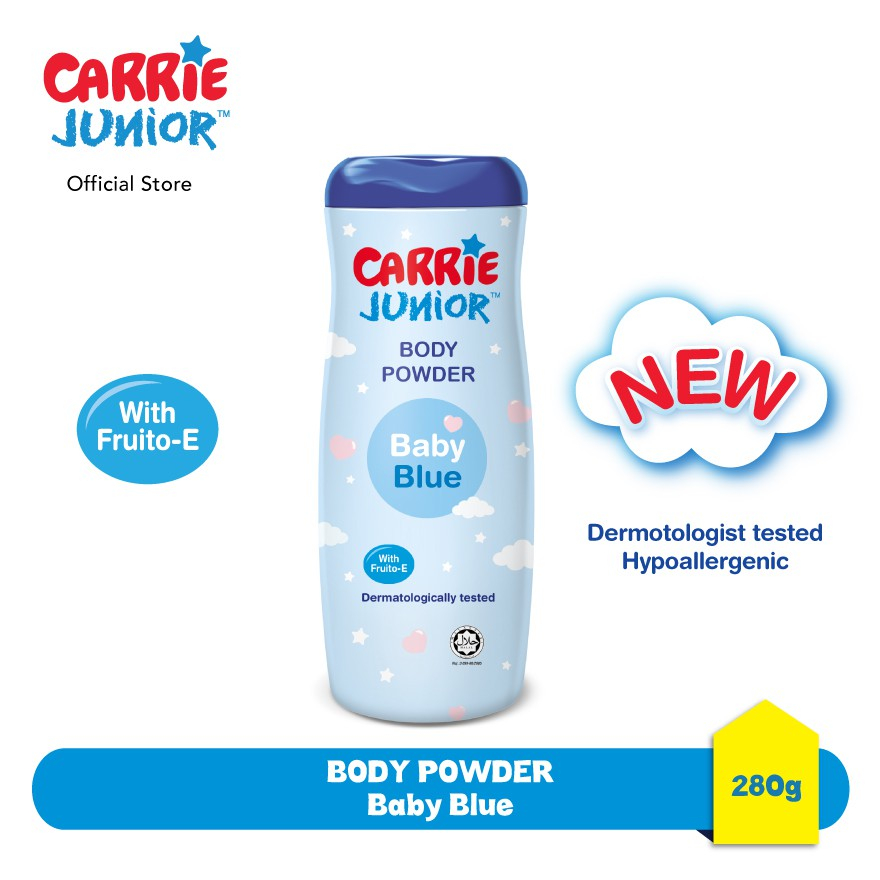 Carrie Junior Body Powder - Baby Blue (280g) | Shopee Malaysia