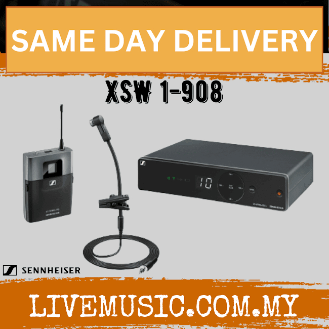 Sennheiser XSW 1-908 Wireless Instrument Microphone System with / LPC-S ...