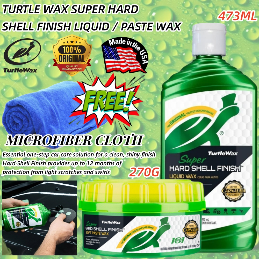 (100% Turtle Wax) Turtle Wax Super Hard Shell Liquid Wax / Paste Wax ...