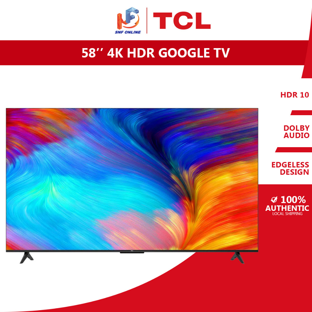 TCL 58" 4K UHD Google LED TV 58P635 | Shopee Malaysia