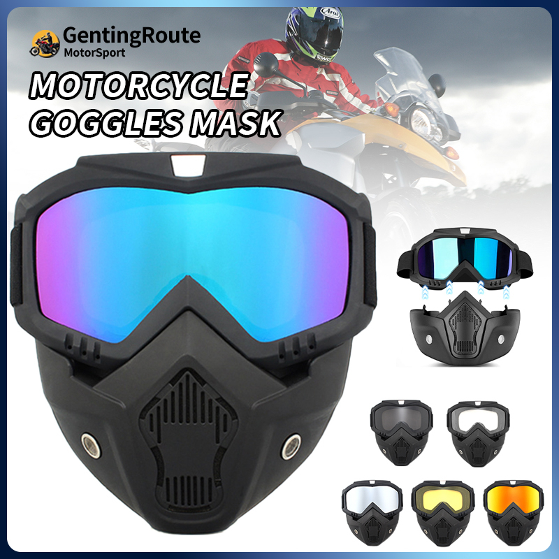 Face Mask Goggles Removable Mask Open Face Helmet Detachable Windproof ...