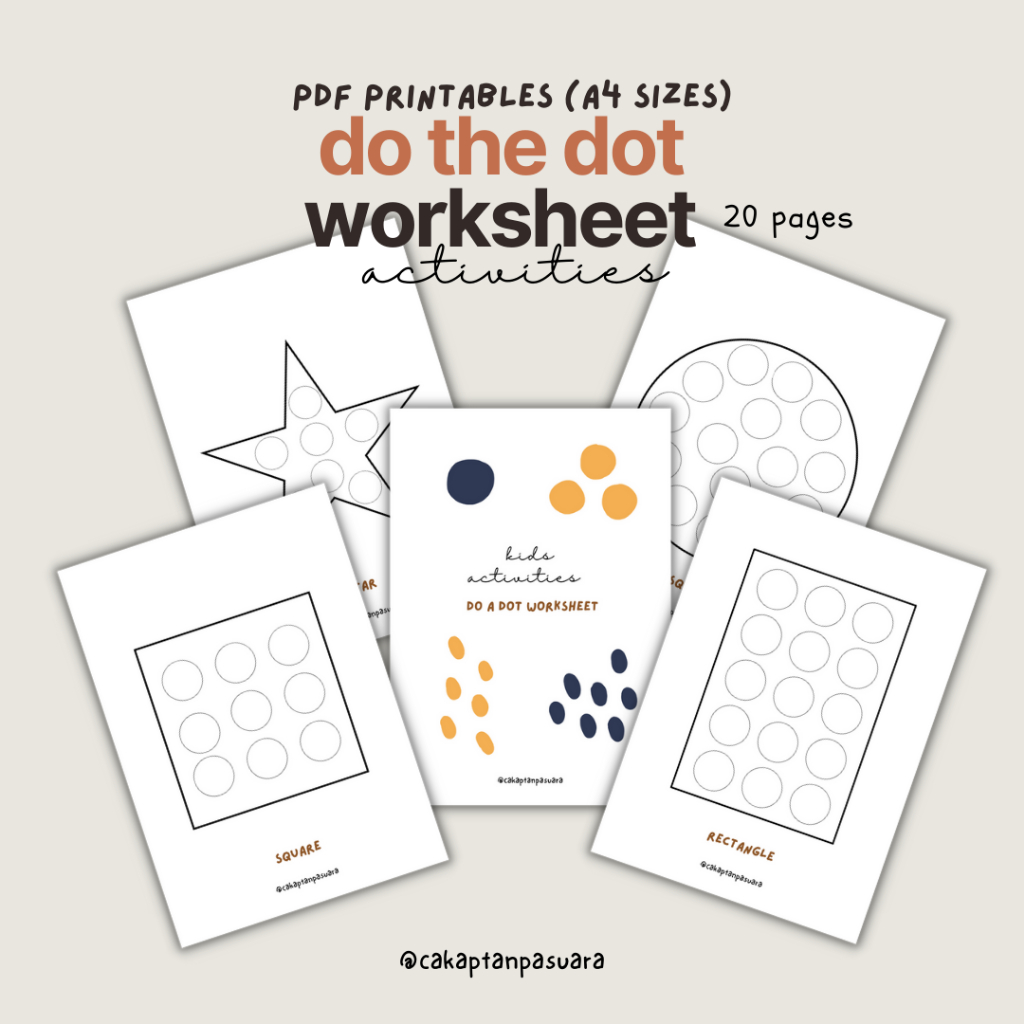 Worksheet Dots Activities for Baby & Toddler Preschool Kindergarten ...