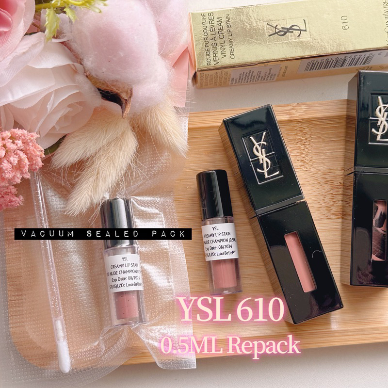 YSL 610/440 VINYL CREAM CREAMY LIP STAIN 0.5ML Trial 【YSL黑管610/440分装】 | Shopee Malaysia