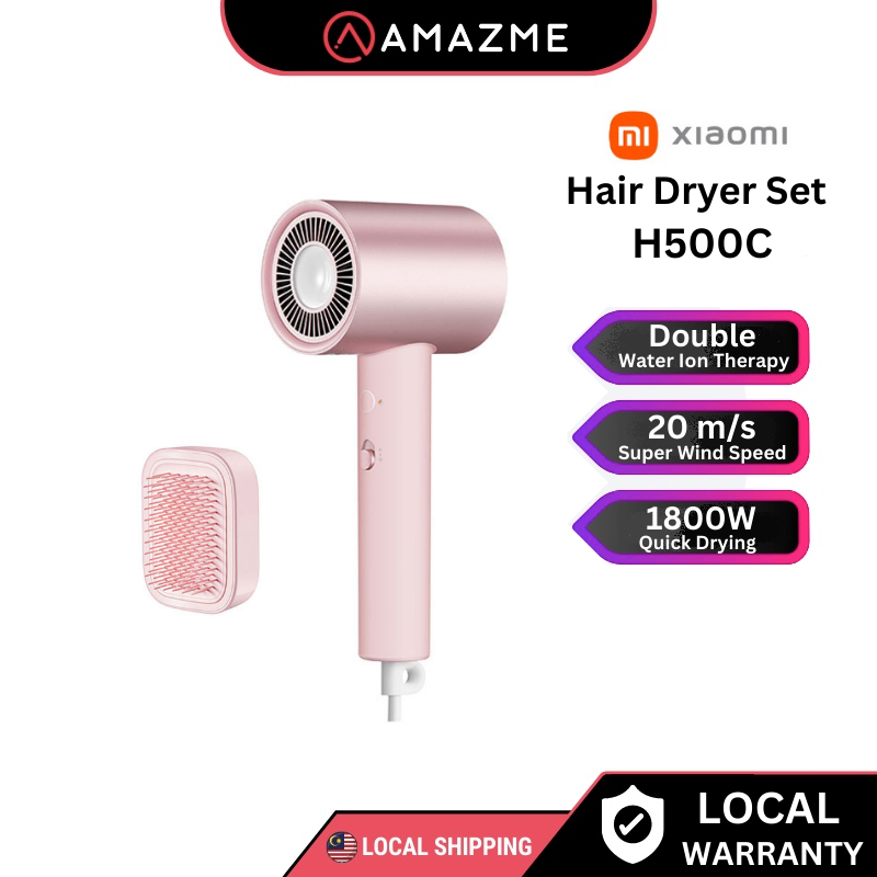 Xiaomi Mijia Double Water Ion Mi Hair Dryer Set H500C (1800W) | Shopee ...
