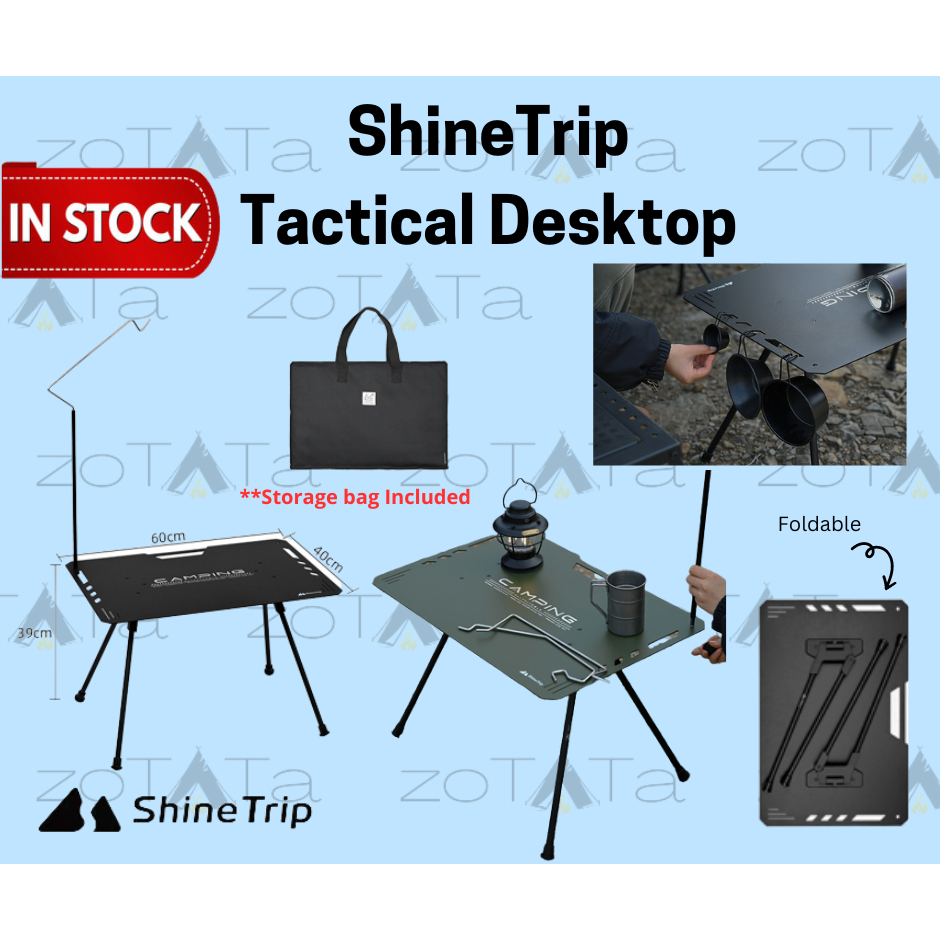 ShineTrip Table Tactical Destop with Aluminum Metal Plate and Matter ...