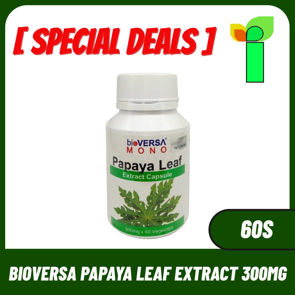 BIOVERSA PAPAYA LEAF VEGECAPS 300MG 60S | Shopee Malaysia