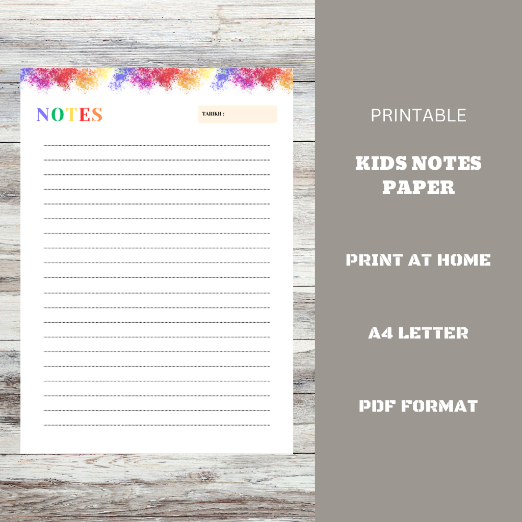 Notes Paper | Kids Planner | Teen Planner | Kids Notes | Printable ...
