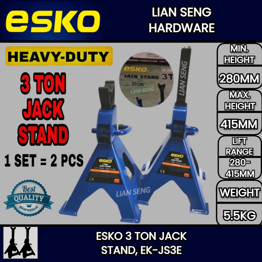 ESKO 3 TON JACK STAND, EK-JS3E | Shopee Malaysia