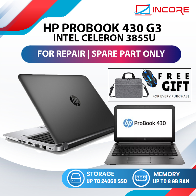 HP ProBook 430 G3 - Intel Celeron 3855U (6th Gen) / 4GB 8GB Ram / 240GB ...