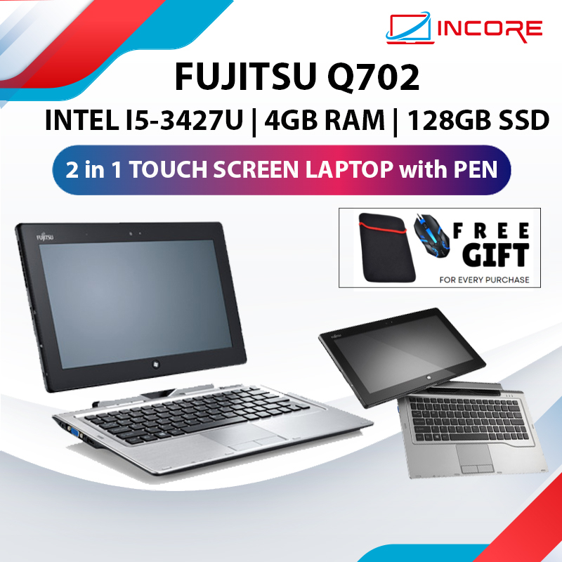 Fujitsu Q702 Touch Screen Tablet with Keyboard - Intel I5-3427U / 4GB ...