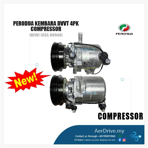CHINA NEW PERODUA KEMBARA DVVT 4PK Compressor CXA-80944 | Shopee Malaysia