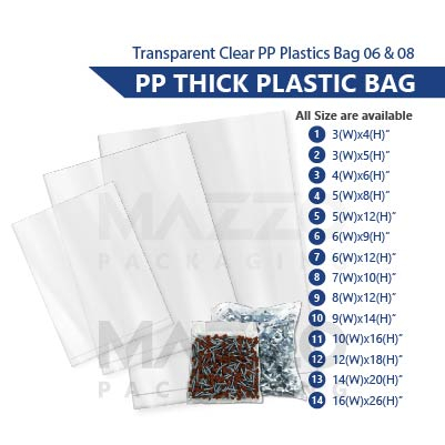 PP Clear Plastic Bag 2KG / TRANSPARENT BAG / Plastik Bungkus Jernih (THICK/ TEBAL) 06 08 ...
