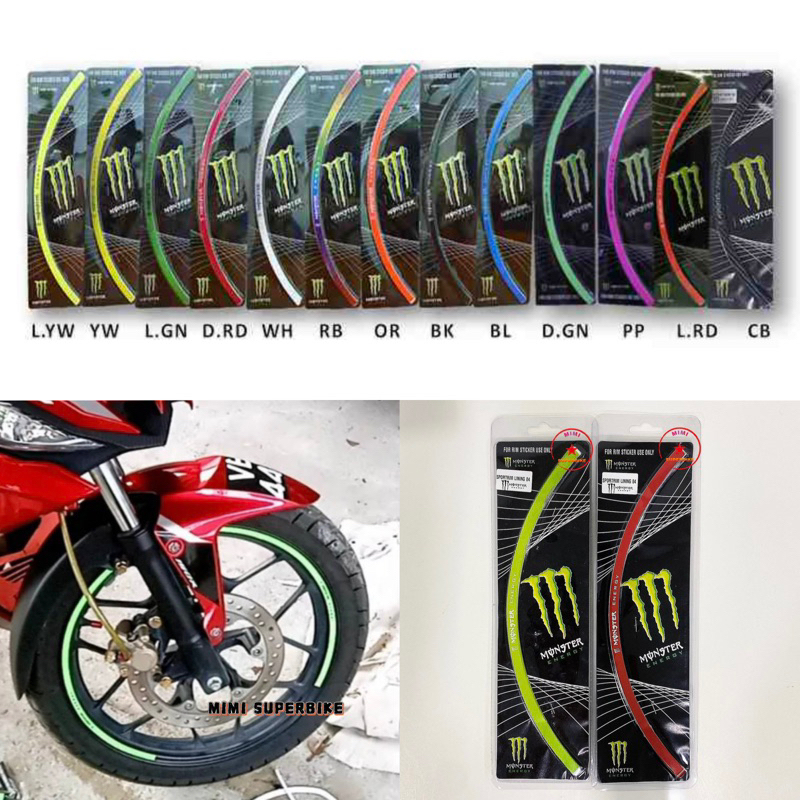 SPORTRIM LINING STICKER MONSTER SPORT RIM WHEEL TAYAR TIRE TYRE MOTOR ...