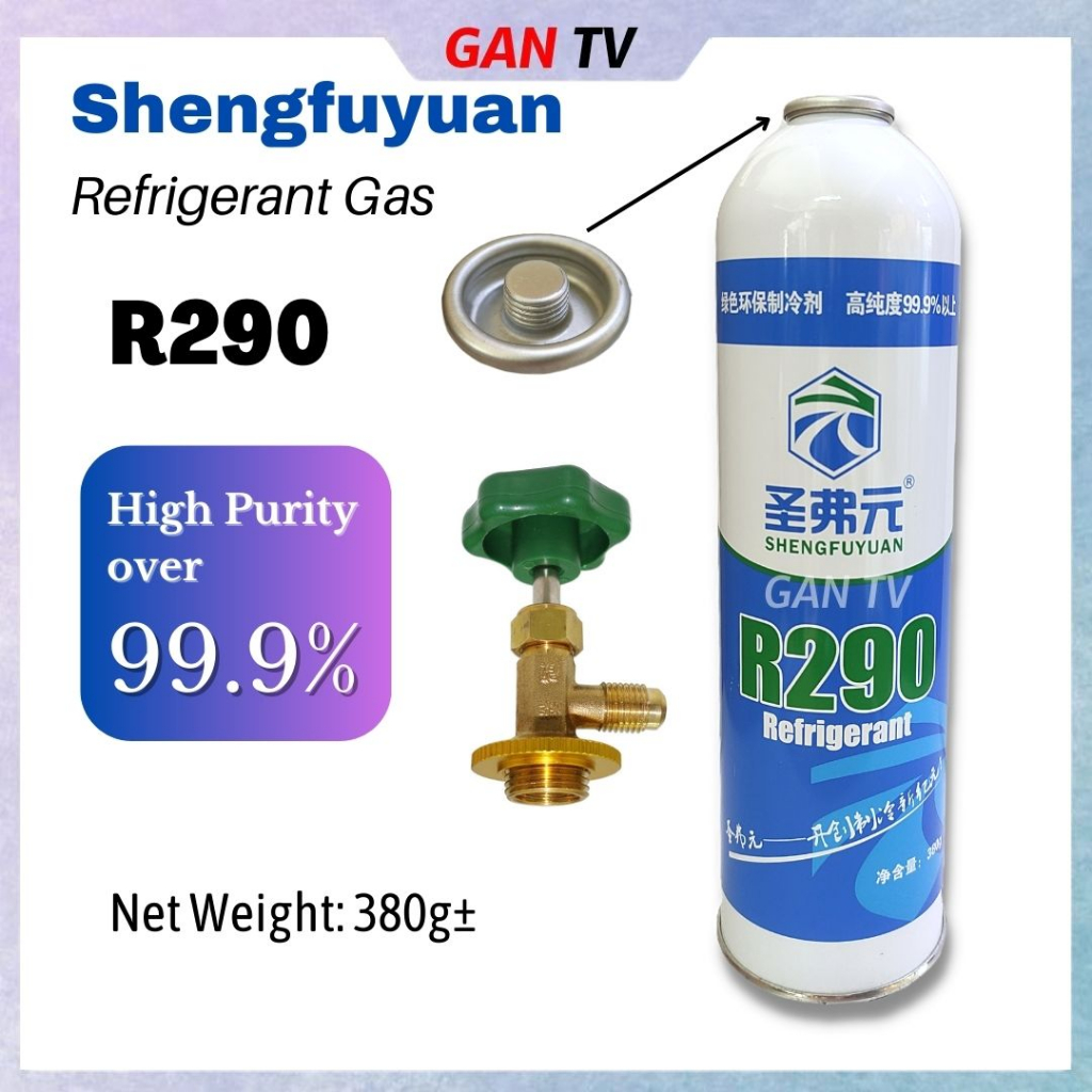 (380g) R-290 R290 Refrigerator Fridge Chiller Freezer Refrigerant+Can ...