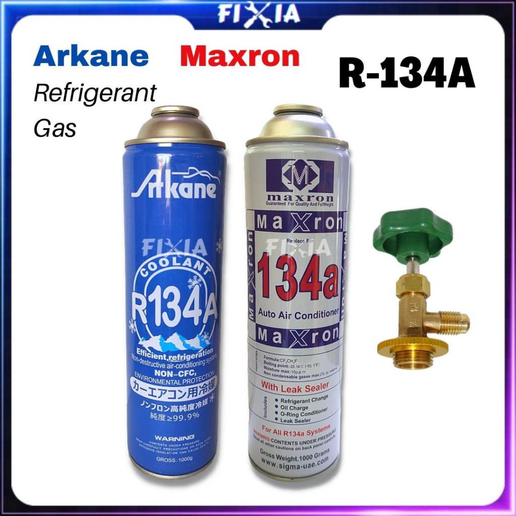 1KG Arkane/Maxron R134A R134 R-134A Refrigerant/Car Aircond Coolant ...