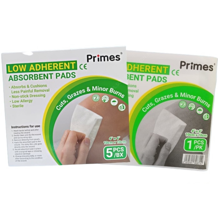 Primes Low Adherent Absorbent Pads 10x10cm ( 5 pcs ) | Shopee Malaysia