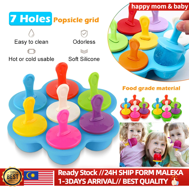 Silicone Ice Popsicle Mold Baby Puree Food Mould Ice Pop Maker Popsicle ...