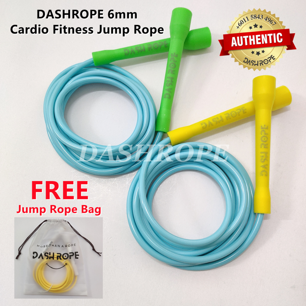 DASHROPE 6mm Freestyle Cardio Fitness Skipping Ropes Jump Rope Weighted ...