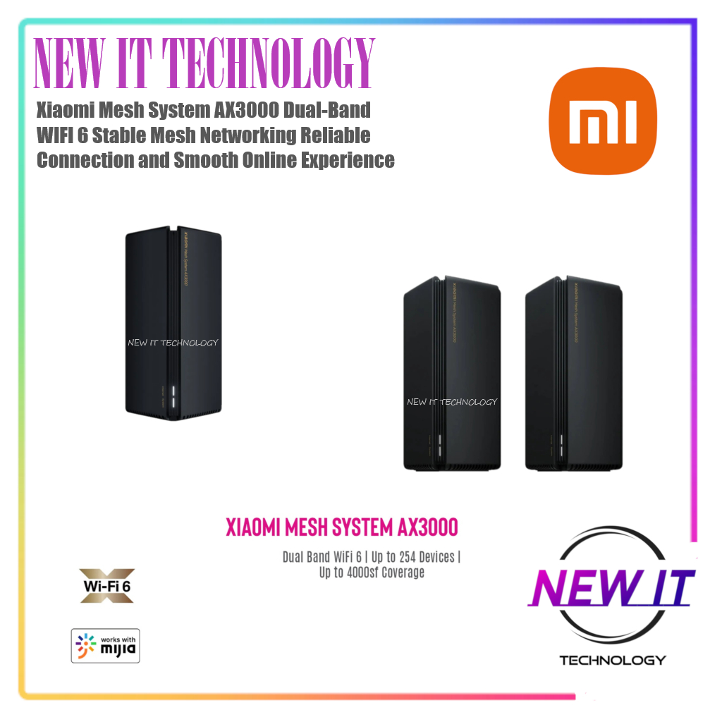 Xiaomi Mesh System AX3000 Dual-Band WIFI 6 Stable Mesh Networking ...