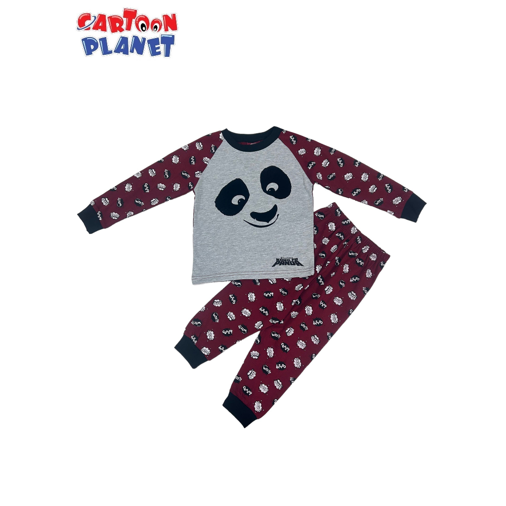 Kung Fu Panda Boy Toddler Long Sleeve Pajamas PJD080 | Shopee Malaysia