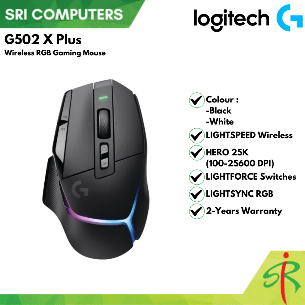 Logitech G502 X Plus Lightspeed Wireless Rgb Gaming Mouse | Shopee Malaysia