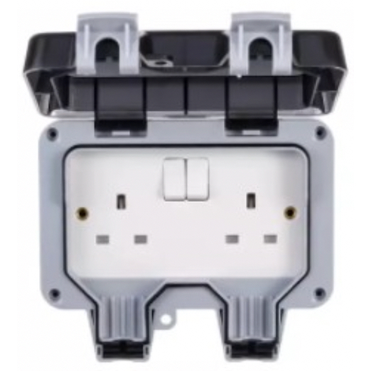 IP66 Weatherproof outdoor 13A wall switch socket (single / double ...