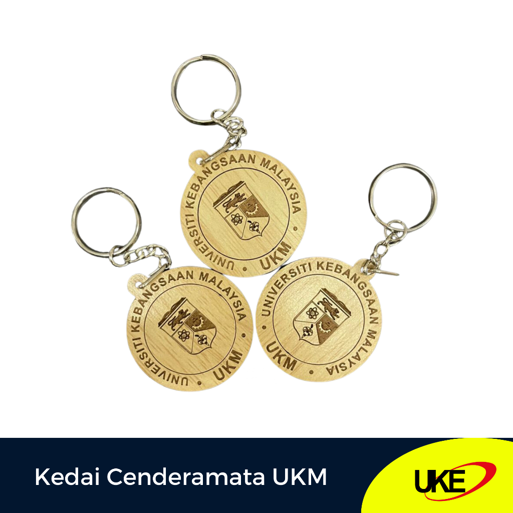 circle wooden keychain UKM | Shopee Malaysia