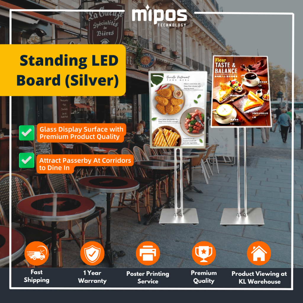 LED Menu Board Standing/LED Lightbox Menu Display Stand/Standing LED ...