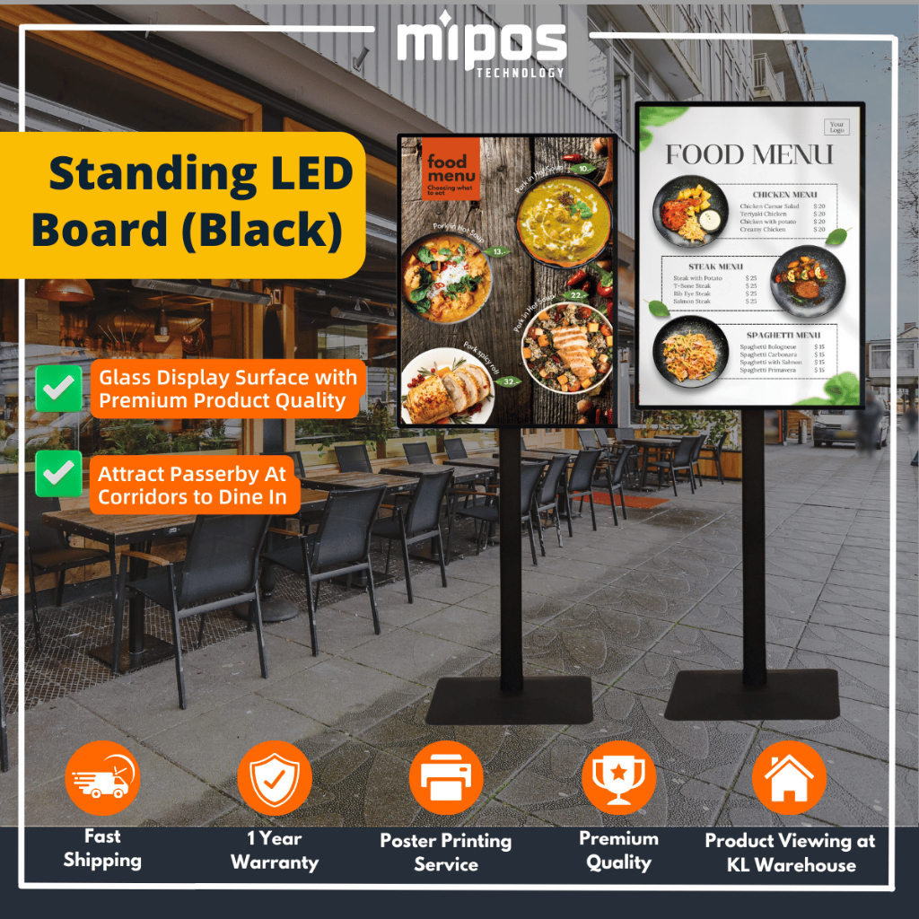 LED Menu Board Stand/Standing LED Lightbox Menu Promotion Display ...