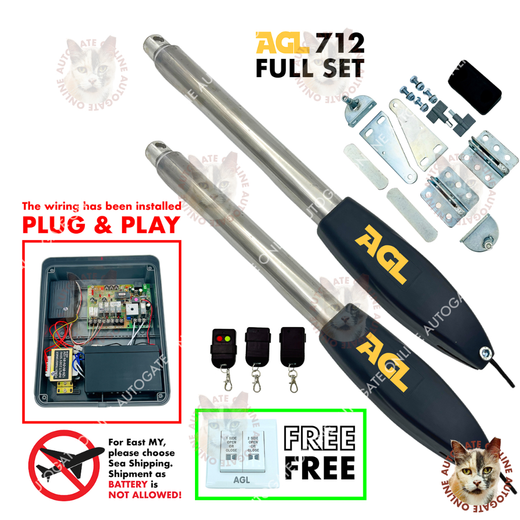 AGL 712 ( FULL SET ) HEAVY DUTY AUTO GATE SWING AND FOLDING ARM ...