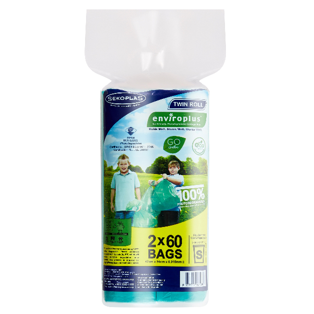 [Bundle Deal] Sekoplas Enviroplus Twin Roll Photodegradable Garbage Bag ...