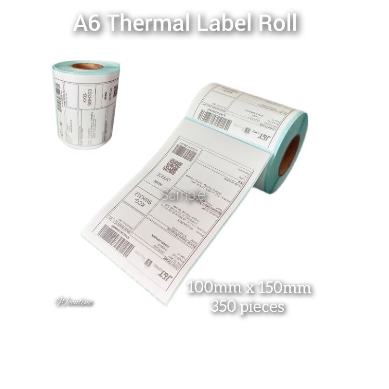 A6 Thermal Paper Roll Airway Bill Label/Sticker 350pcs | Shopee Malaysia