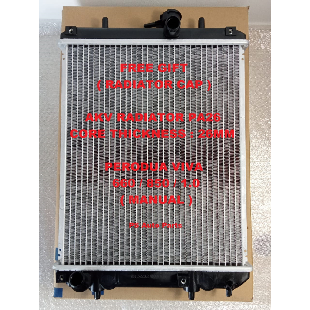 AKV Radiator Perodua Viva Manual Tangki Air Kereta Ketebalan Double ...