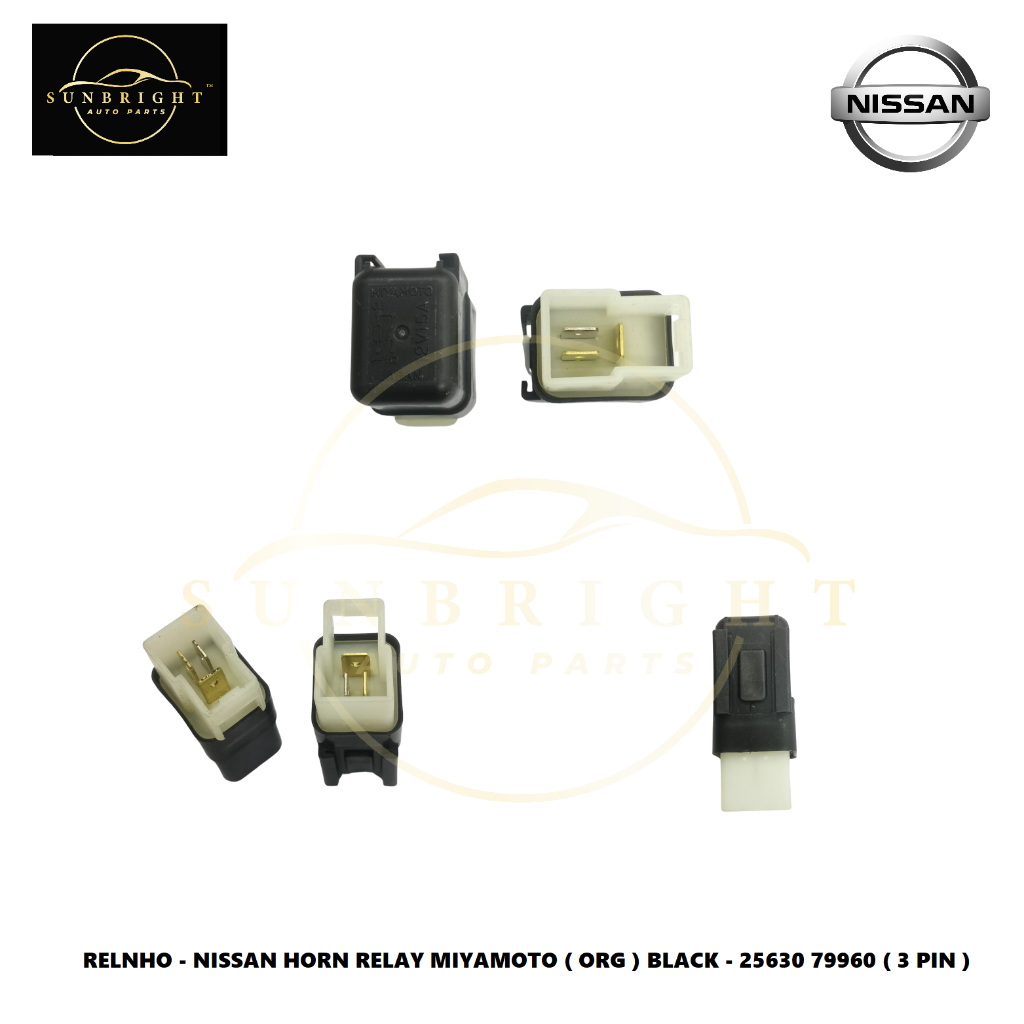 NISSAN HORN RELAY MIYAMOTO ( ORG ) BLACK - 25630 79960 ( 3 PIN ...