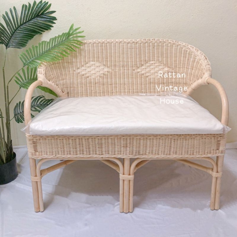 (Rattanvintage) 🔥 Rattan Sofa | Living Room Sofa | Double Seat Sofa ...