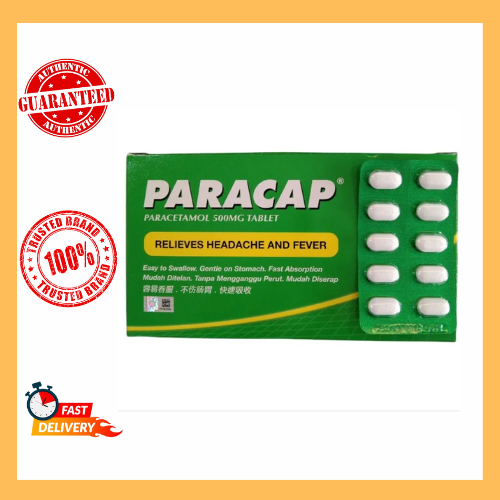 Paracap (Paracetamol) 500mg (10's/strip) | Shopee Malaysia