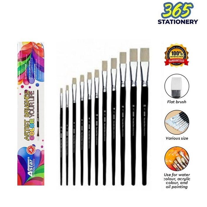 Astar 578 [ NYLON ] Artist Brushes ( 12pcs/box ) | Shopee Malaysia