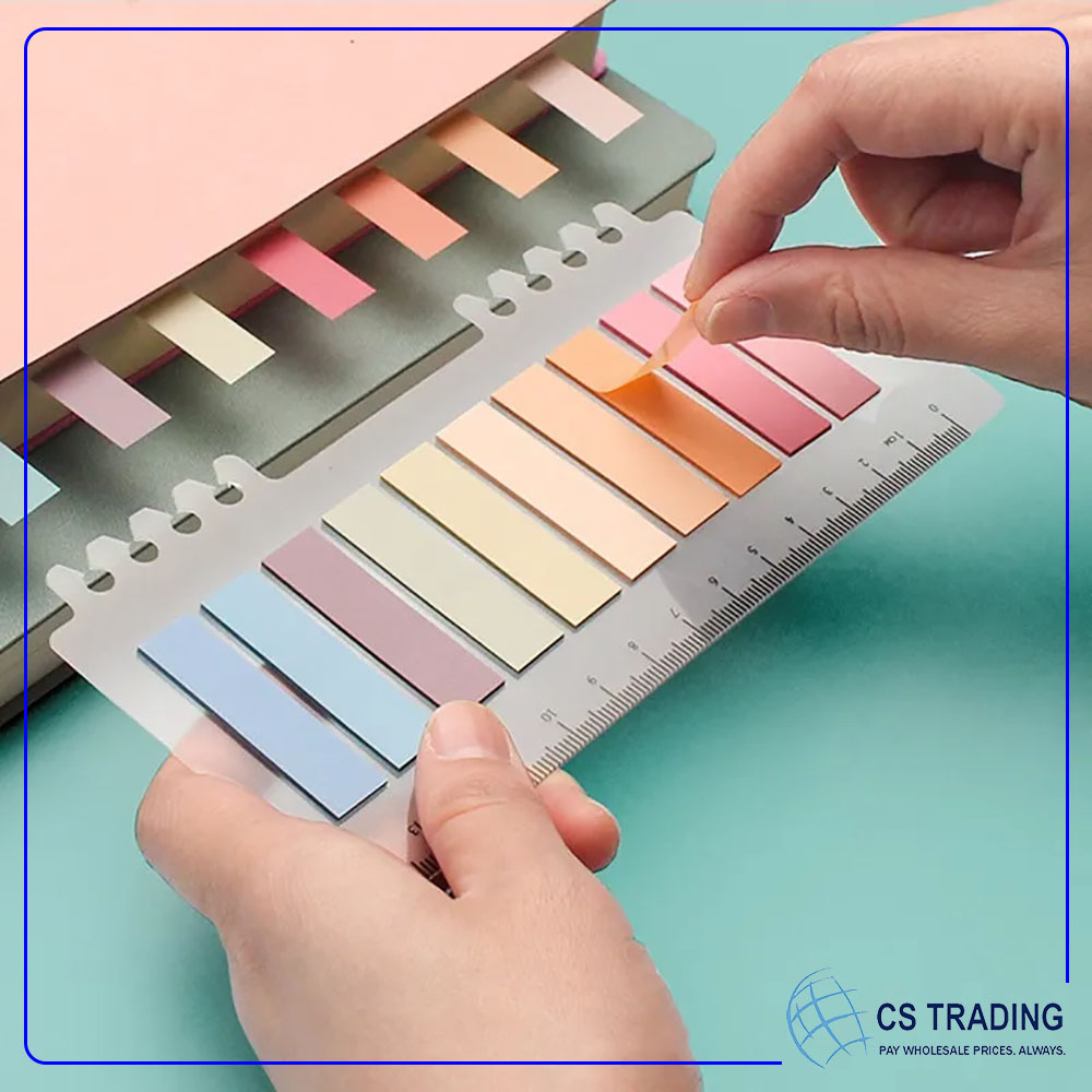 200 Sheets 10 Colors Solid Pale Color Sticky Notes Set Memo Pad Label ...