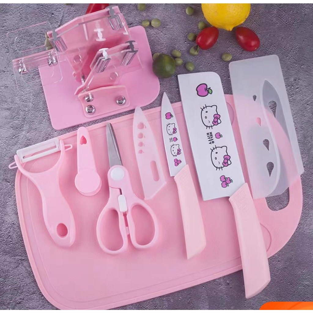 [Ready Stock] Hello Kitty Stainless Steel Knife Set 5 IN 1 Combination ...