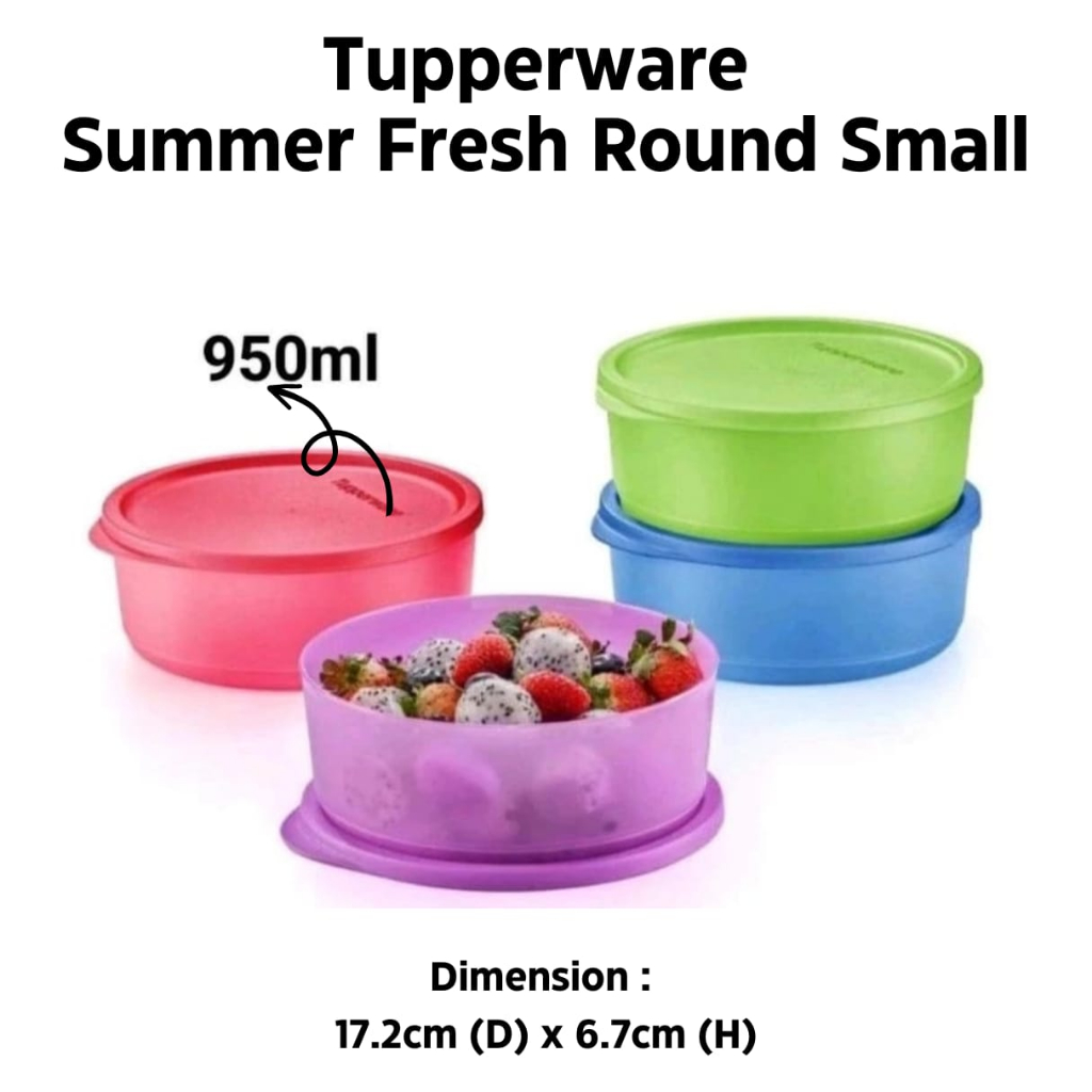 Tupperware Summer Fresh Round Small 950ml (1pcs) | Shopee Malaysia