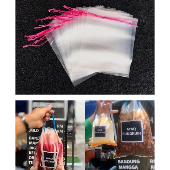 ETER-PLASTIC WITH ROPE/PLASTIK AIR/PLASTIK BUNGKUS AIR/PLASTIK TALI ...