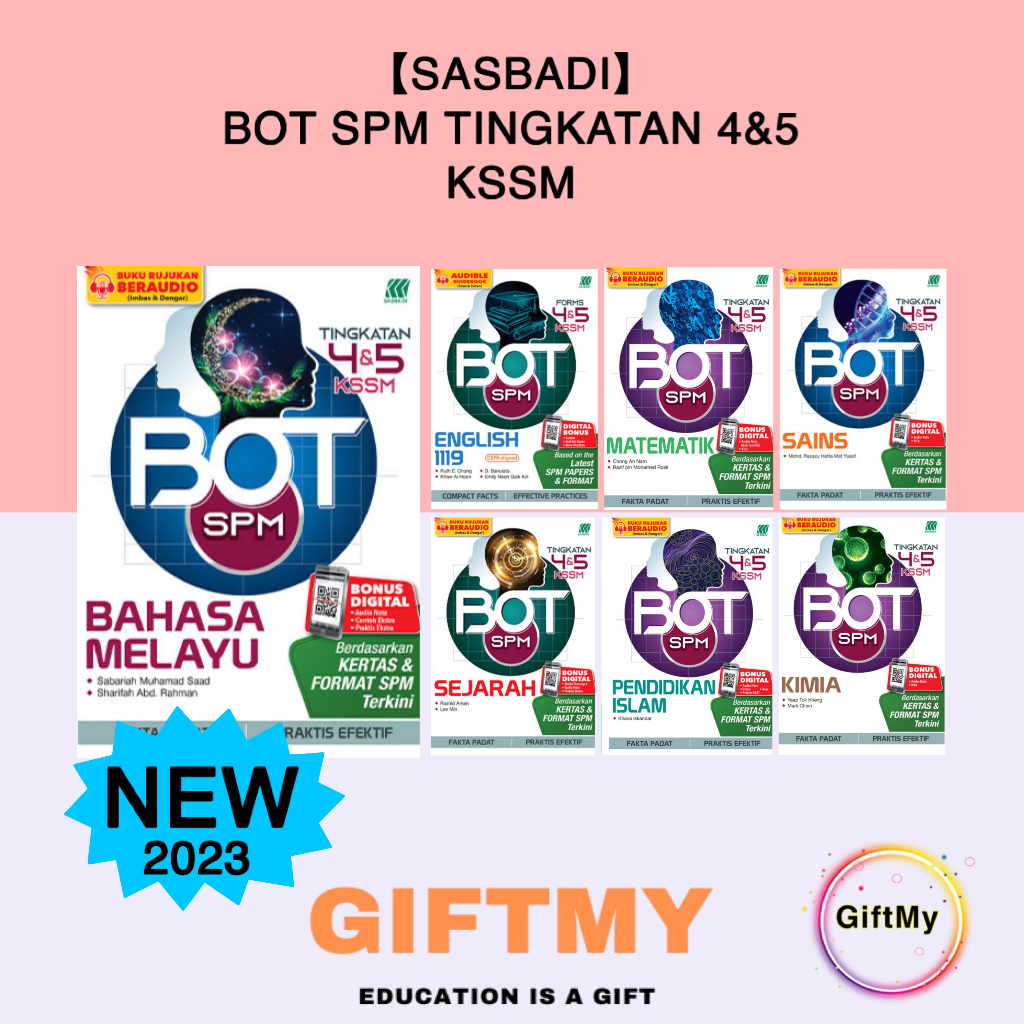【Sasbadi】BOT SPM Tingkatan 4&5 KSSM 2023 — Buku Rujukan/Reference Book ...