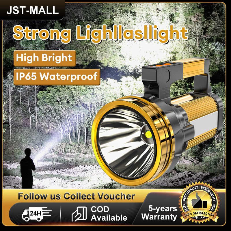 Portable Flashligh Rechargeable SearchLight High Power Super Bright Camping Handheld LED ...