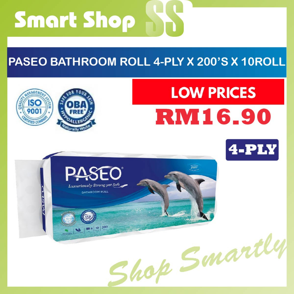 PASEO BATHROOM ROLL 4PLY 10ROLL X 200s | Shopee Malaysia